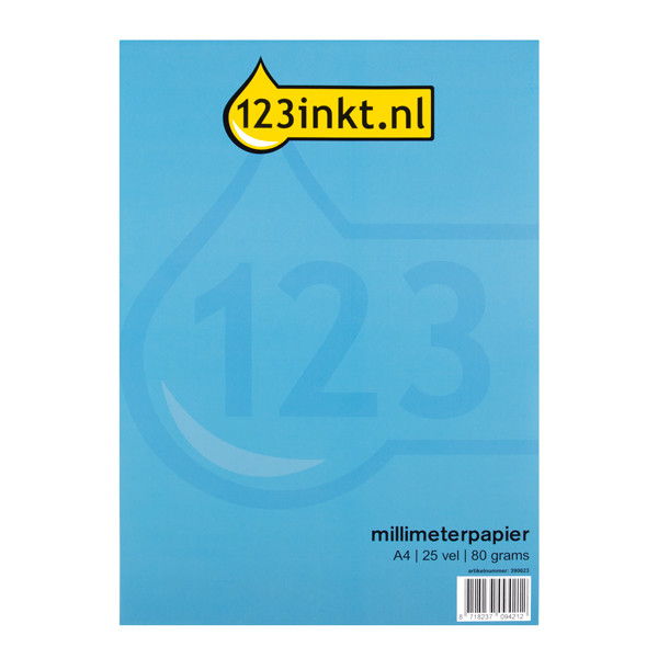 Millimeterblock A4 | 80g | 123ink | 25 ark 123ink.se
